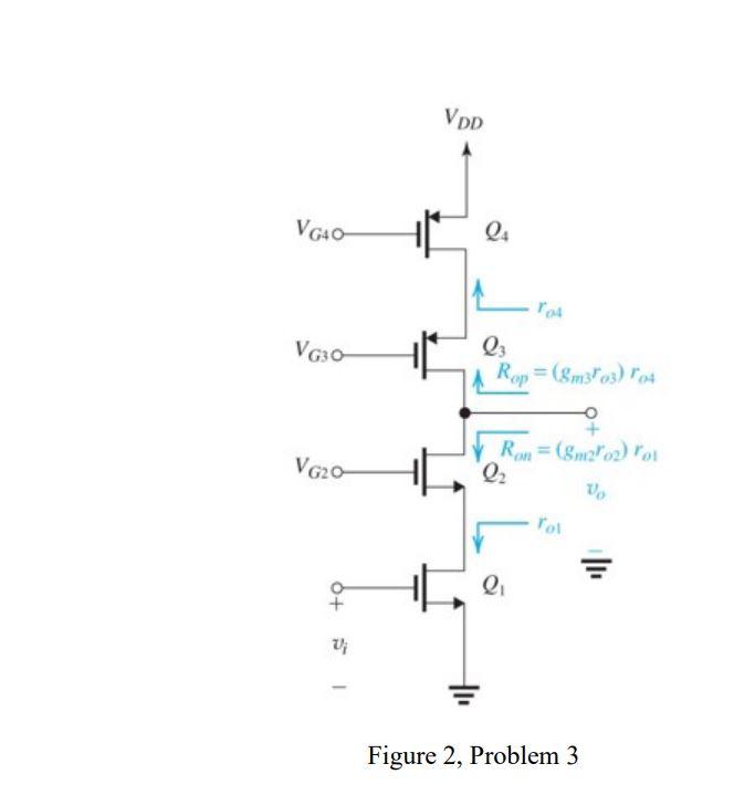 Solved (20 points) The cascode amplifier shown in Figure 2 | Chegg.com