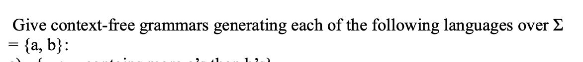 Solved Give context-free grammars generating each of the | Chegg.com