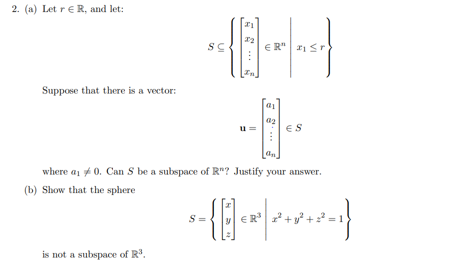 Solved 2. (a) Let r ER, and let: 11 22 SC ER 1 | Chegg.com