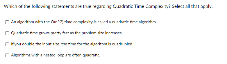 Solved Which of the following statements are true regarding | Chegg.com