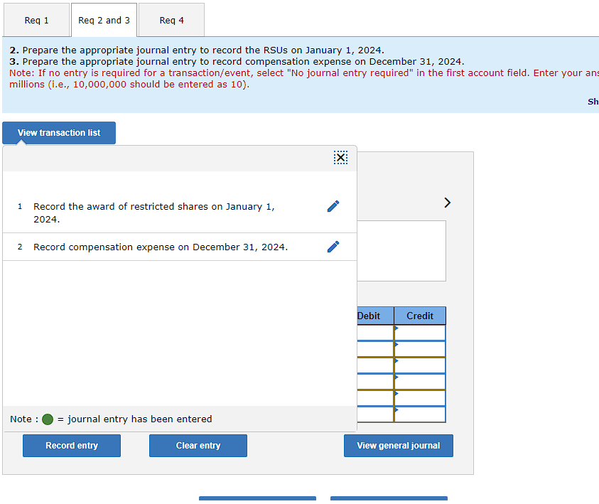 Solved Exercise 19-4 (Algo) Restricted stock units; | Chegg.com