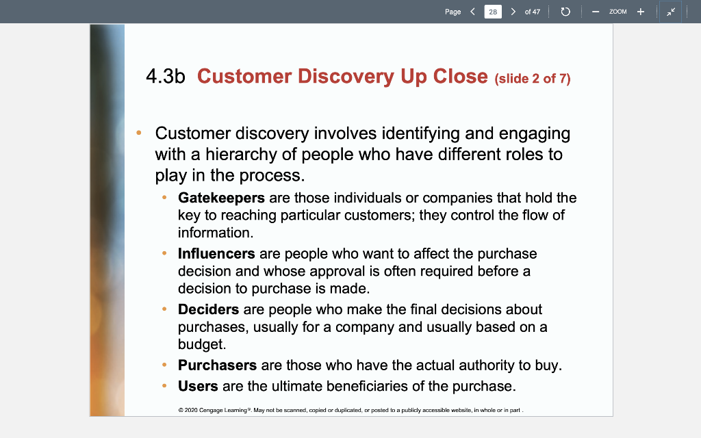 Solved Review the Customer Discovery Hierarchy from chapter | Chegg.com