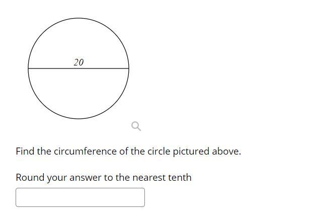 Solved 20 Find the circumference of the circle pictured | Chegg.com