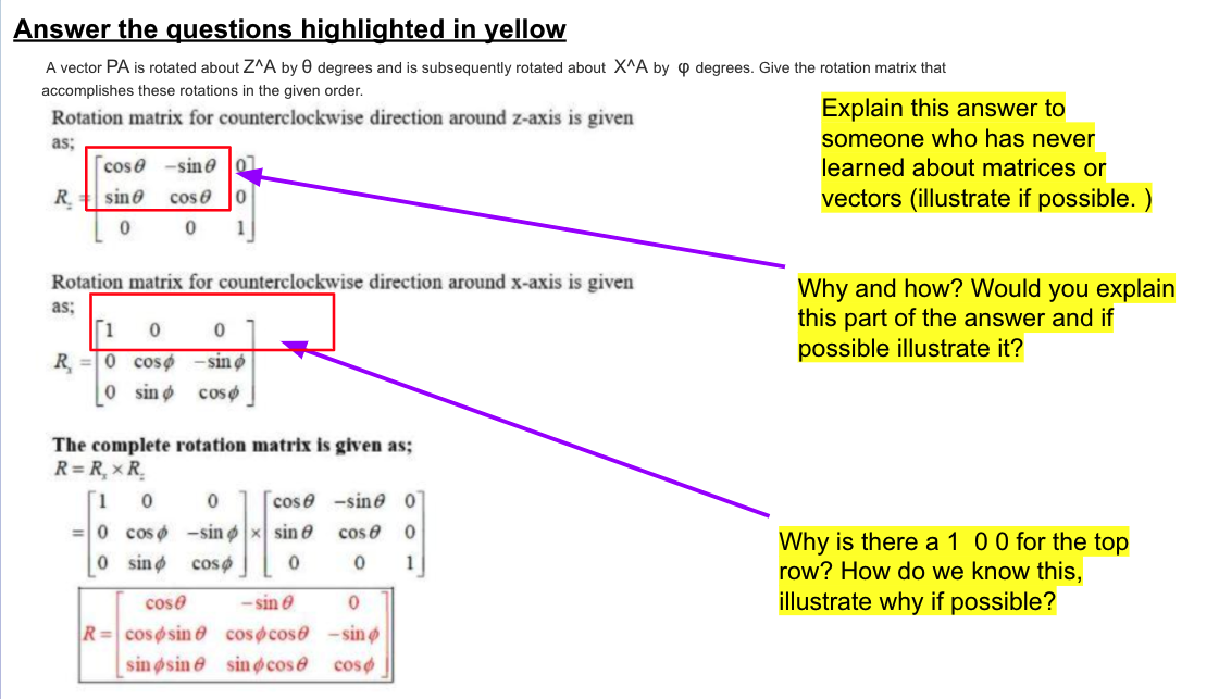 Solved Answer the questions highlighted in yellow A vector | Chegg.com