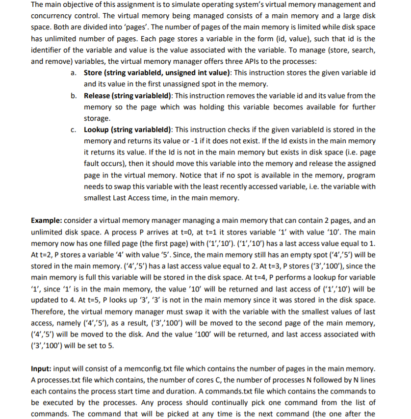 Solved The main objective of this assignment is to simulate | Chegg.com