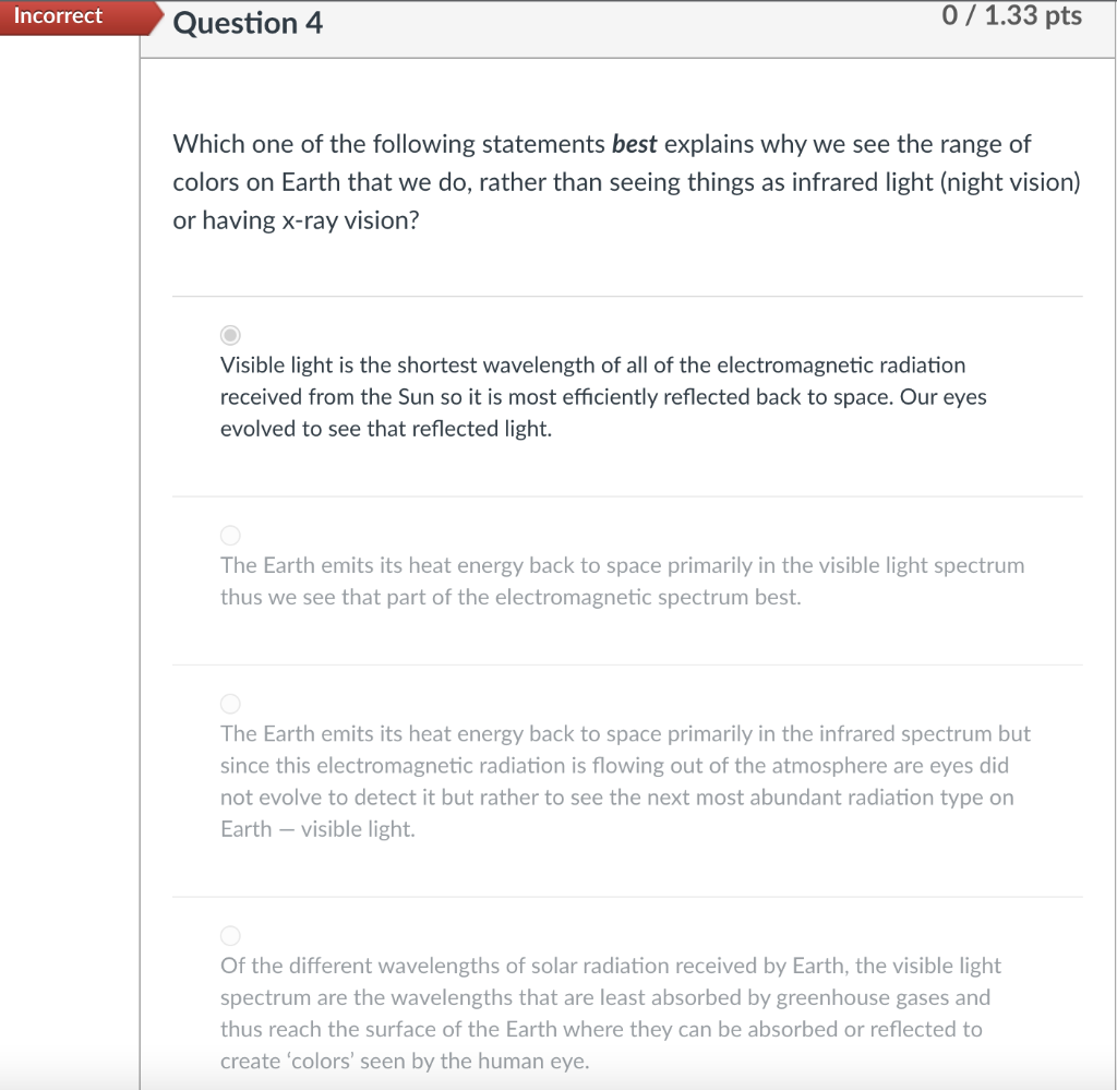Solved Which one of the following statements best explains | Chegg.com