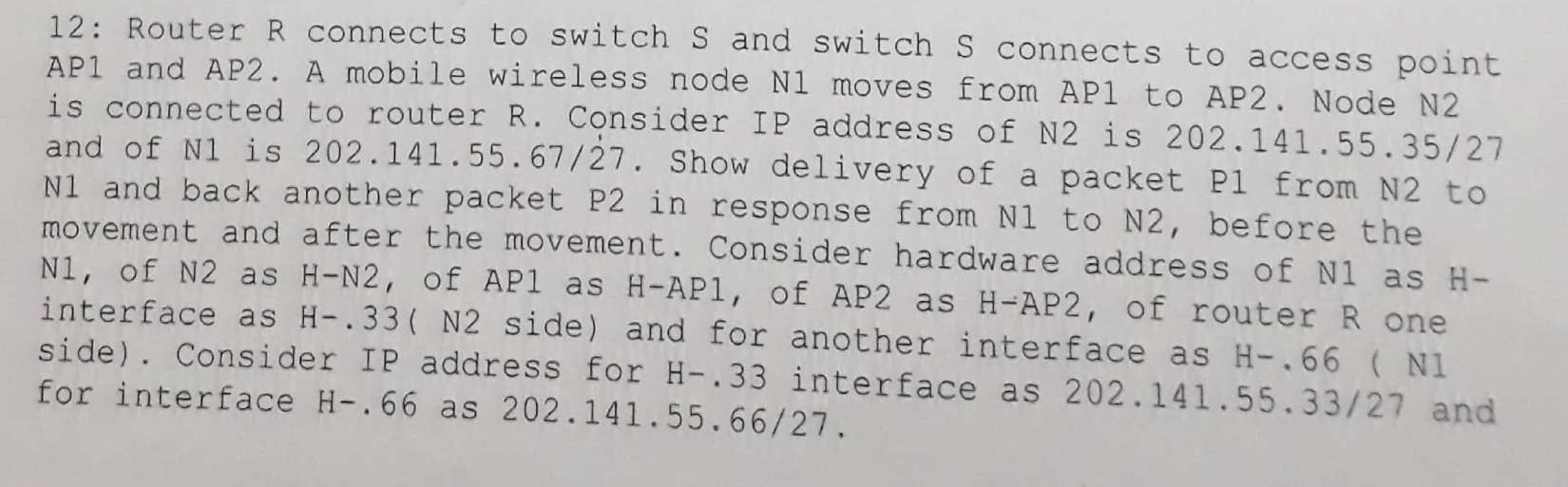 12: Router R connects to switch S and switch S | Chegg.com