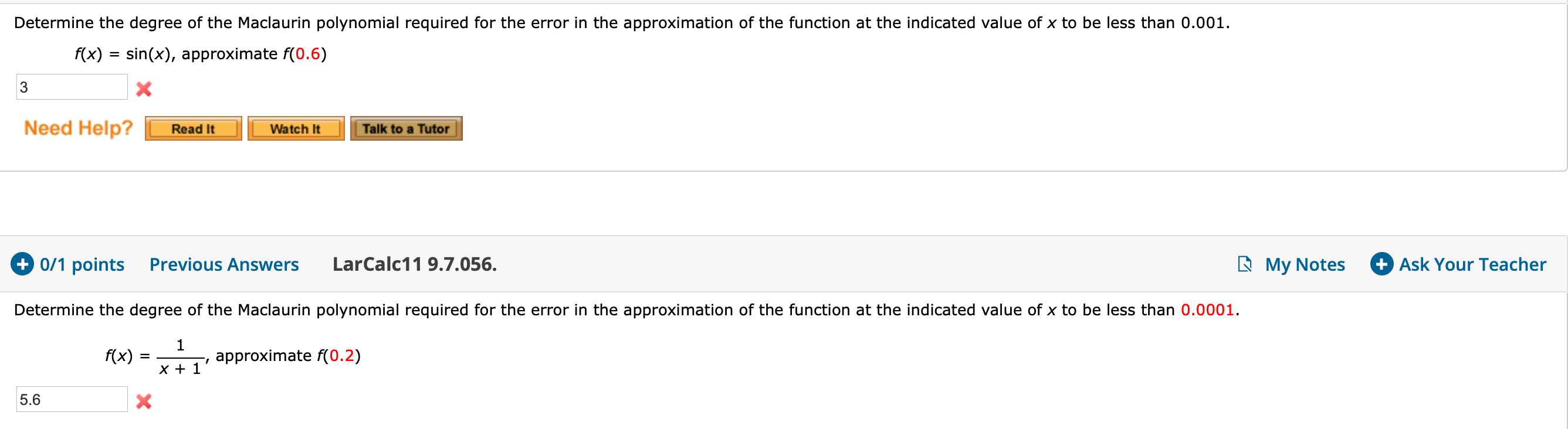 Solved Determine The Degree Of The Maclaurin Polynomial