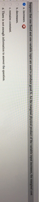 Solved Suppose That One Fixed And One Variable Input Arc 