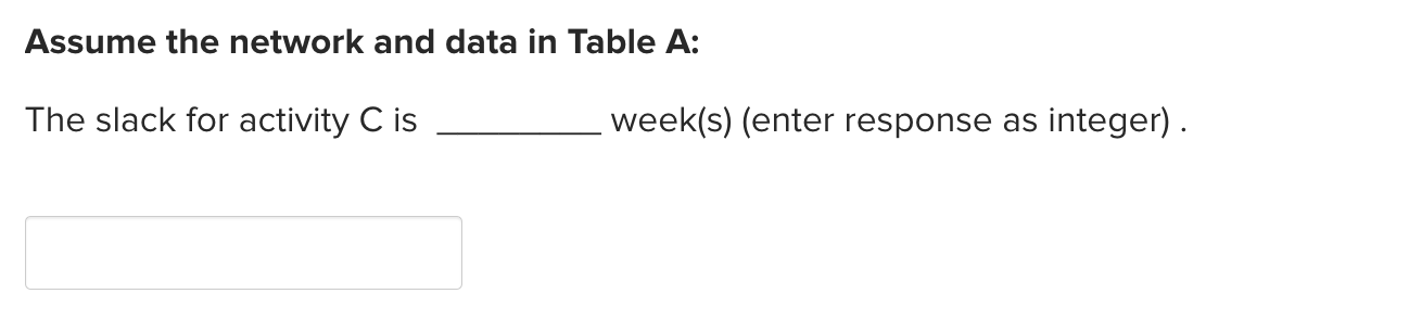 Solved Assume the network and data in the following Table A: | Chegg.com