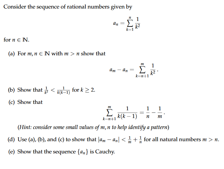 Solved Consider the sequence of rational numbers given by | Chegg.com