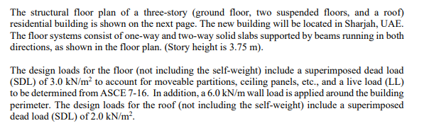 Solved The structural floor plan of a three-story (ground | Chegg.com