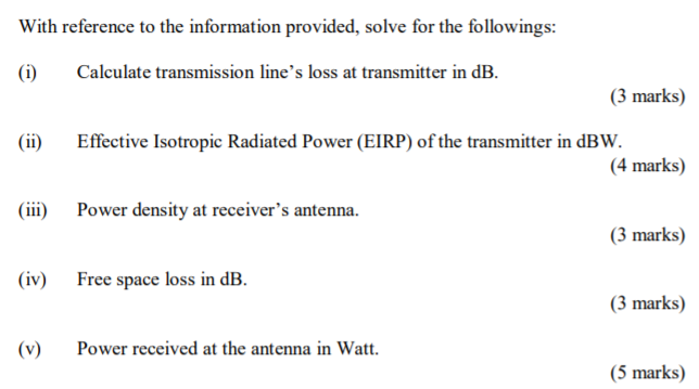 Solved (b) As an RF engineer, you are required to analyze | Chegg.com
