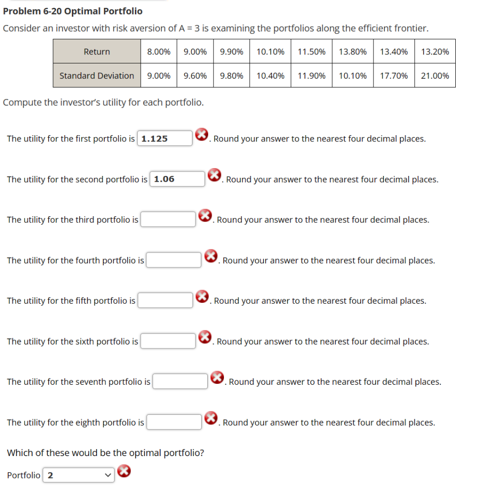 Solved Problem 6-20 Optimal Portfolio Consider an investor | Chegg.com