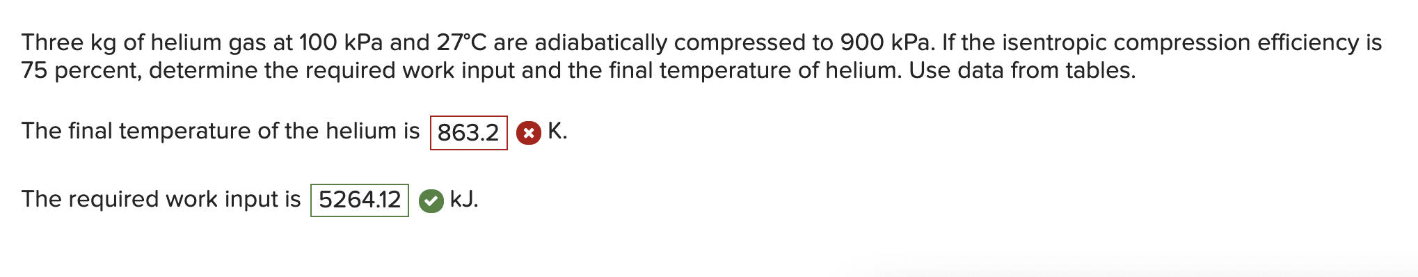 Solved Three kg of helium gas at 100 kPa and 27°C are | Chegg.com