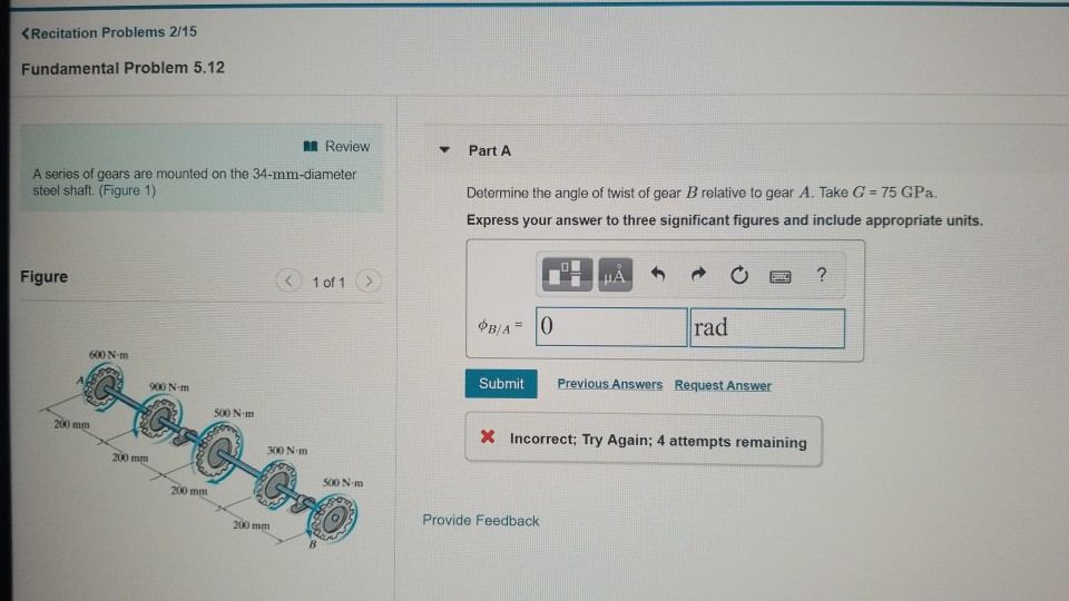 Solved Recitation Problems 2/15 Fundamental Problem 5.12 I | Chegg.com