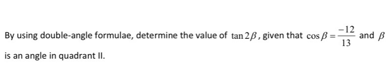 Solved By using double-angle formulae, determine the value | Chegg.com