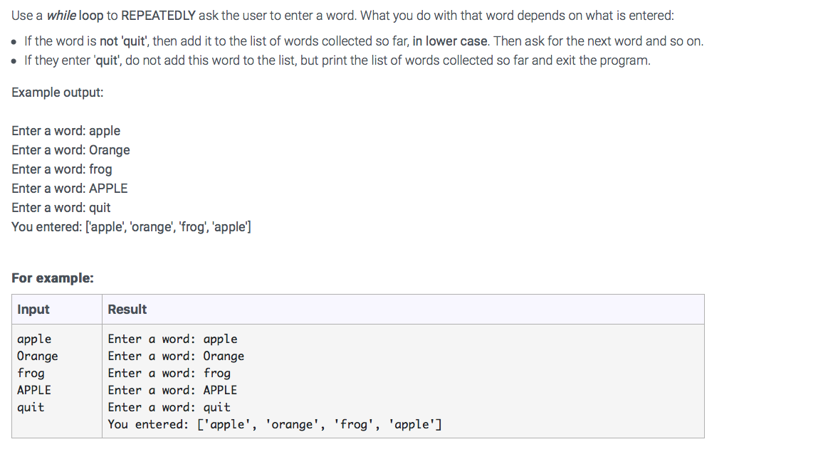 Solved Use a while loop to REPEATEDLY ask the user to enter | Chegg.com