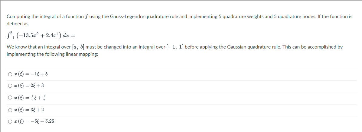 Solved Computing the integral of a function f using the | Chegg.com