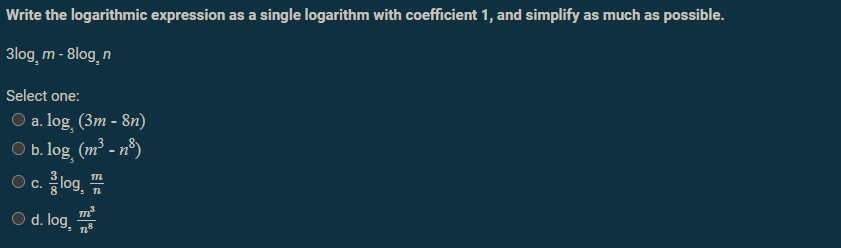 Solved Write the logarithmic expression as a single | Chegg.com