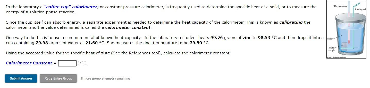 Solved Thermometer In the laboratory a "coffee cup" | Chegg.com