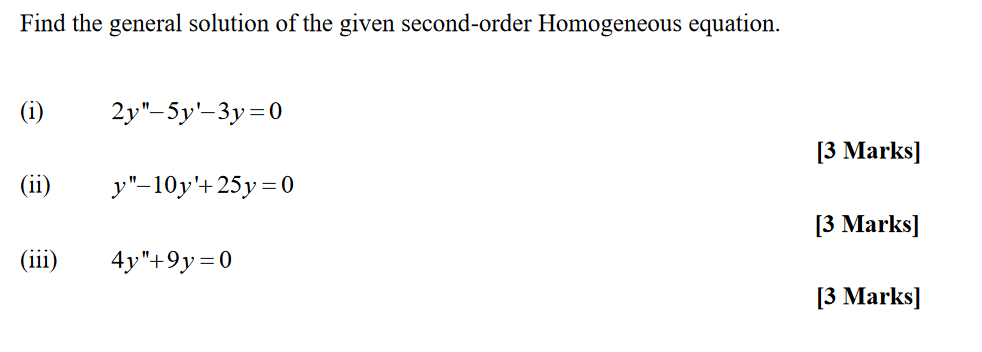 Solved Find the general solution of the given second-order | Chegg.com