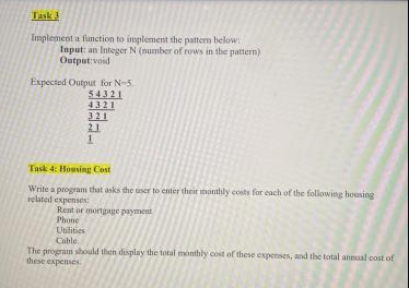 Solved Implement at finction to inplement the paitems belosy | Chegg.com