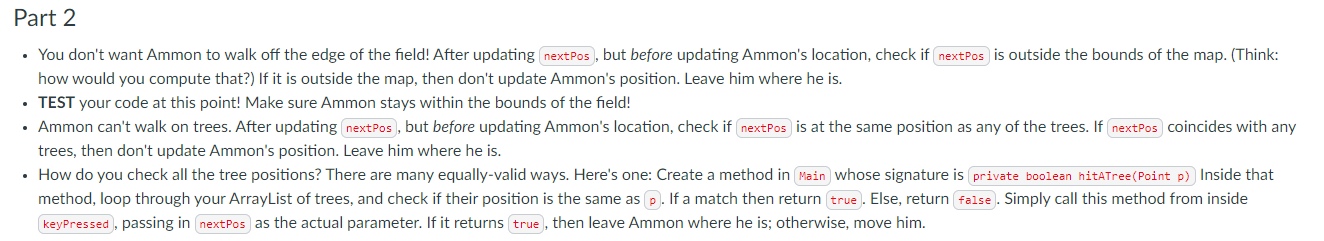 In this assignment, the player will be able to move | Chegg.com