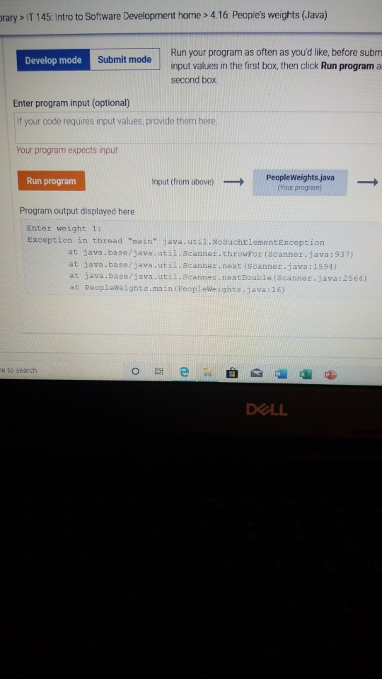 Solved: W TY HURU. 4.16 People's Weights (Java) (1) Prompt... | Chegg.com