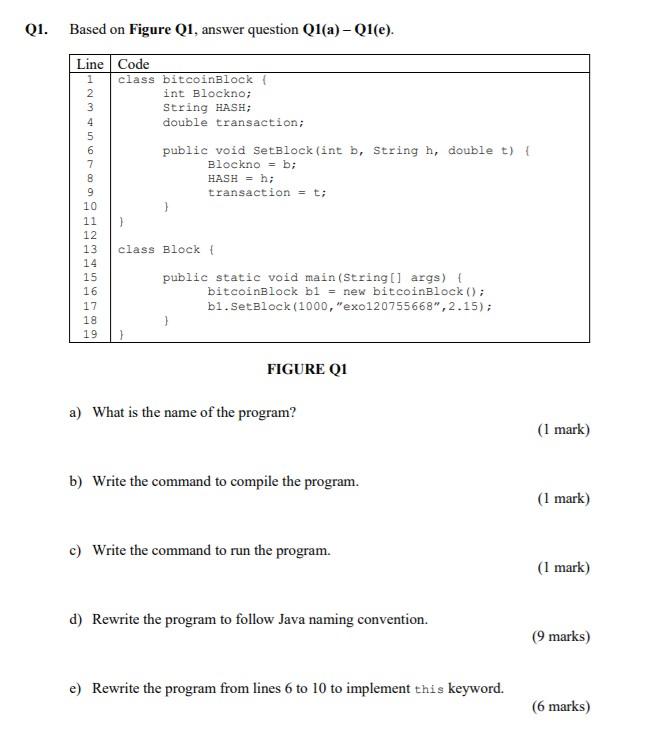 Solved Q1. Based on Figure Q1, answer question Q1(a) - | Chegg.com