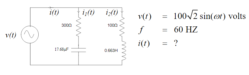Solved Please do this by finding the impedance and then | Chegg.com