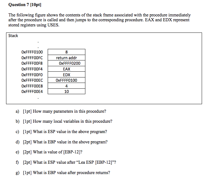 Question 7 [10pt] The following figure shows the | Chegg.com