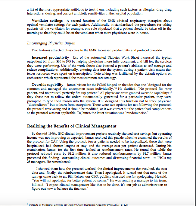 Solved CASE STUDY: Intermountain Health Care (IHC) | Chegg.com