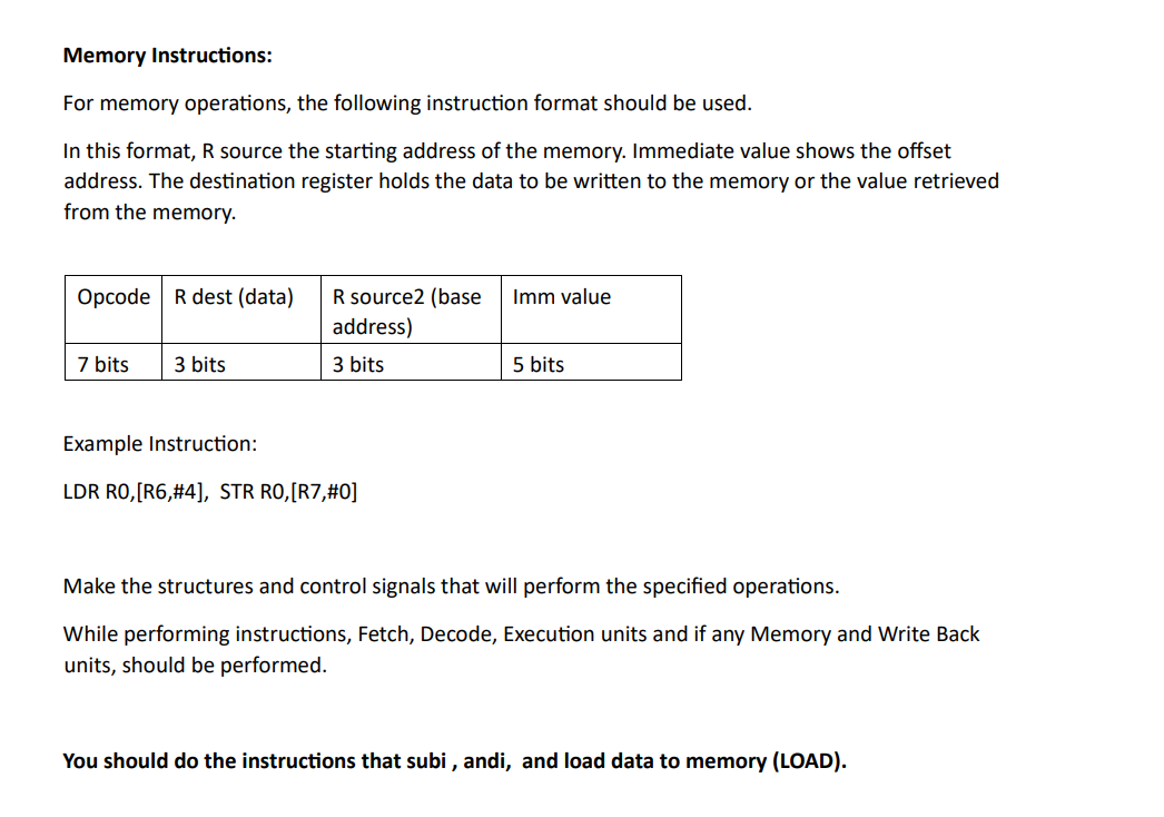 Solved Instructions: ADDI: This instruction performs an | Chegg.com