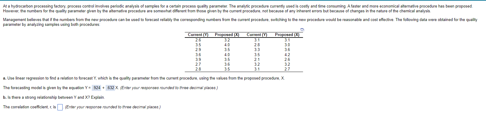 Solved parameter by analyzing samples using both procedures: | Chegg.com
