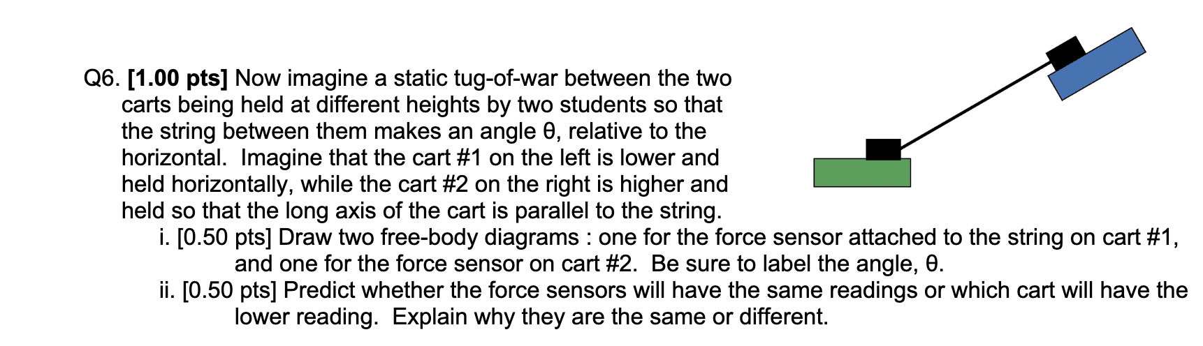 Solved Q6. [1.00 ﻿pts] ﻿Now imagine a static tug-of-war | Chegg.com
