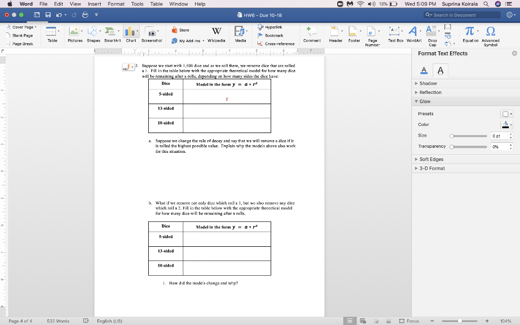 Word File Edit View Insert Format Tools Table Window | Chegg.com