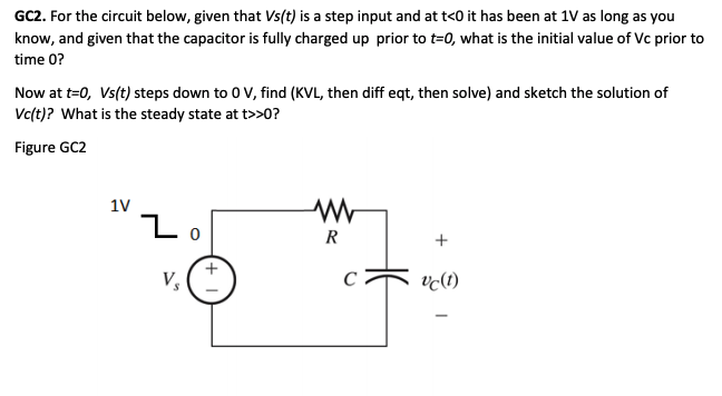 Solved For GC1-4 Assume R= 1kOhm, C= luf GC2. For the | Chegg.com