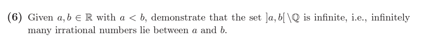 Solved (6) Given a,b∈R with a | Chegg.com