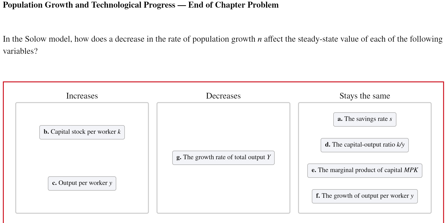 Solved In the Solow model, how does a decrease in the rate | Chegg.com