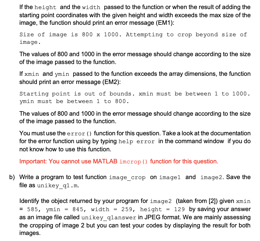 Solved Using Matlab Provide Matlab Coding Important Yo