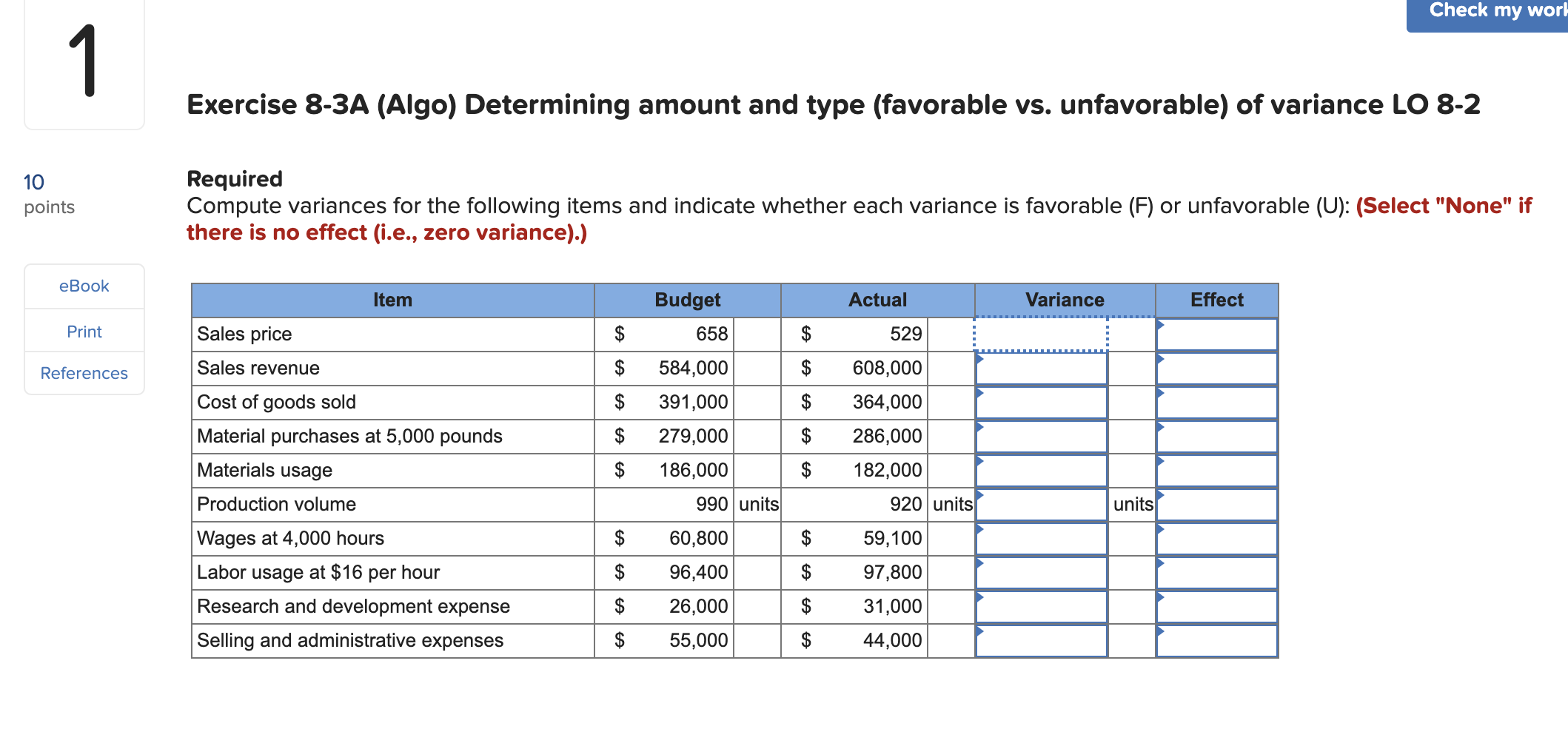 Solved Check my wort Exercise 8-3A (Algo) Determining amount | Chegg.com