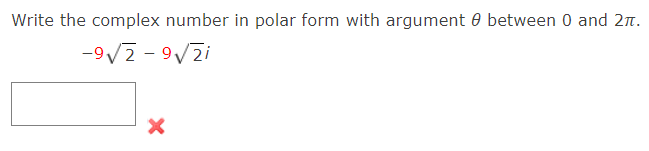 Solved Write the complex number in polar form with argument | Chegg.com