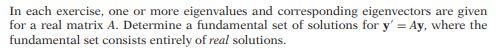 Solved In each exercise, one or more eigenvalues and | Chegg.com