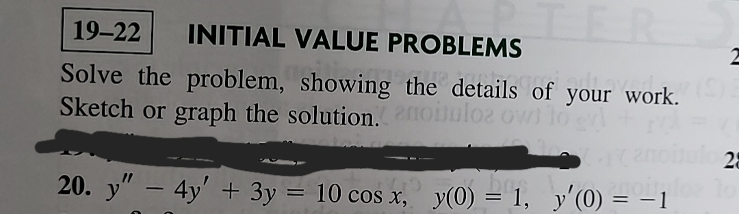 Solved INITIAL VALUE PROBLEMS Solve the problem, showing the | Chegg.com