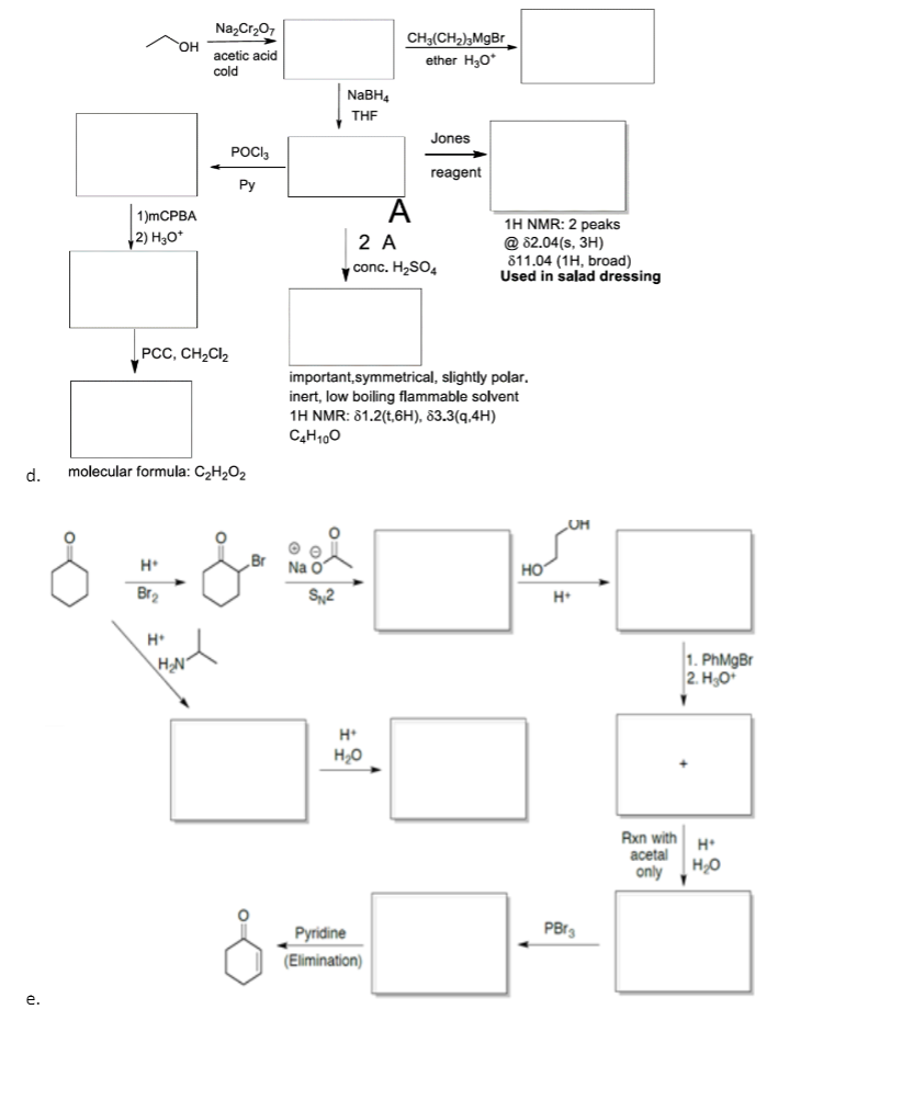 Solved V. Fill in the blanks: (10 points) OH POCl3, Py E2 | Chegg.com