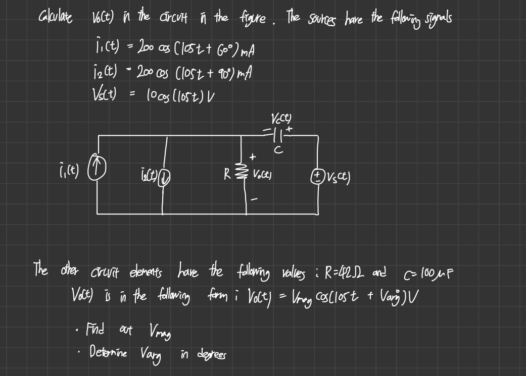 Solved Calculate V0(t) in the aircuit n the figure. The | Chegg.com
