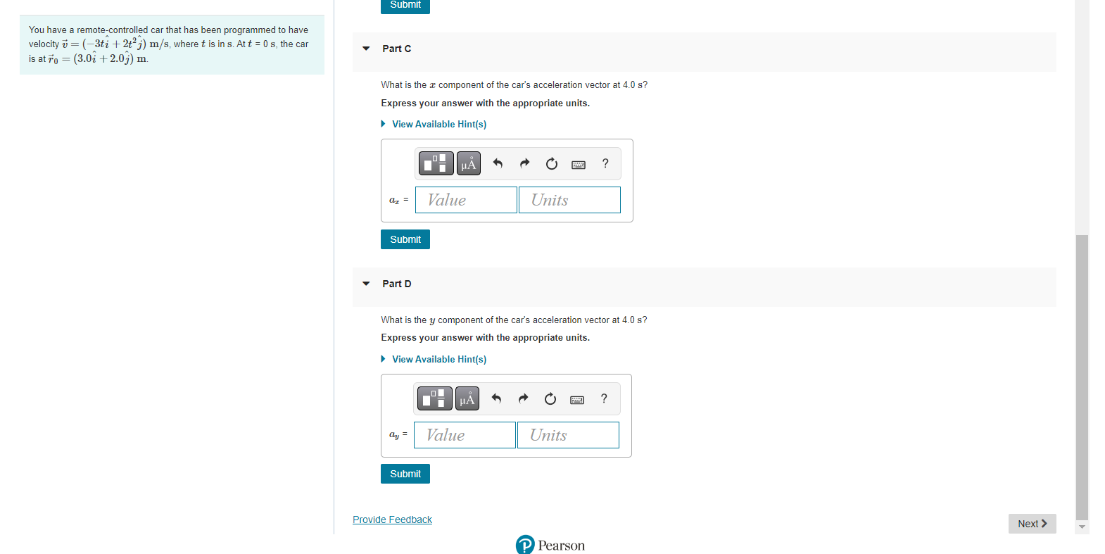 Solved You have a remote-controlled car that has been | Chegg.com
