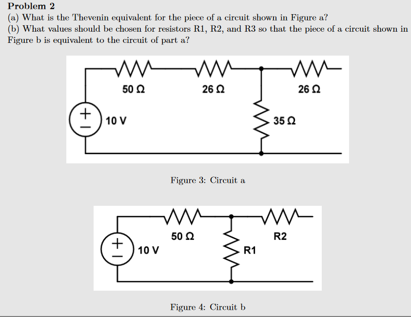 Solved Problem 2(a) ﻿What is the Thevenin equivalent for the | Chegg.com