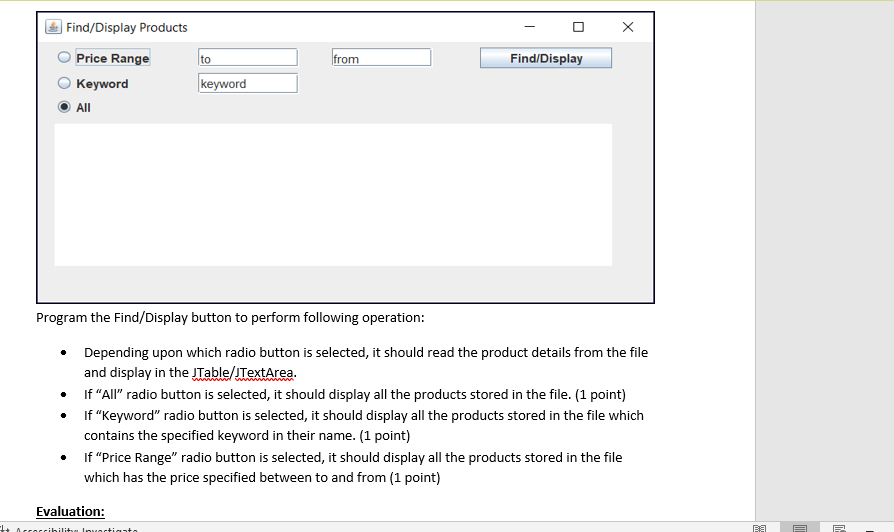 Solved write a Java code with GUI(Graphical User | Chegg.com